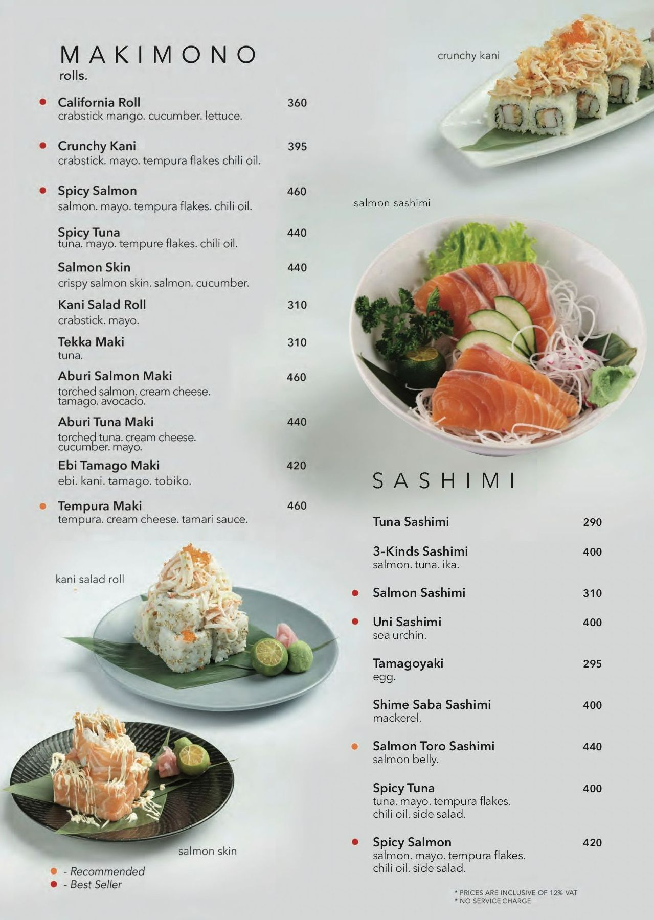 Kenji Tei Menu
