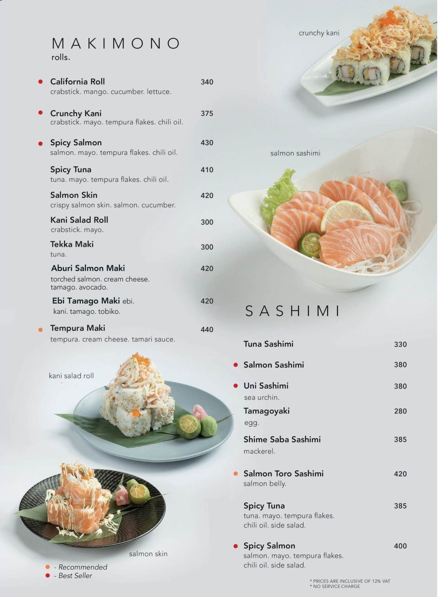 Kenji Tei Menu